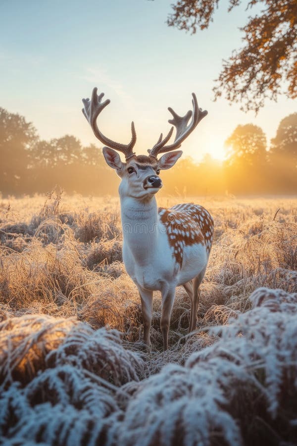 Deer in field stock image. Image of deer, environment - 376493965