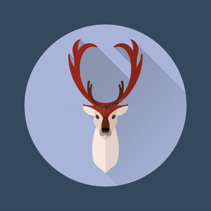 Deer. Flat Cartoon Vector Illustration Stock Vector - Illustration of ...