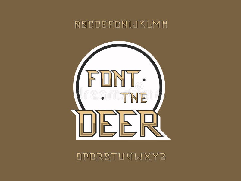 Deer font. Vector alphabet stock vector. Illustration of acute - 124235637