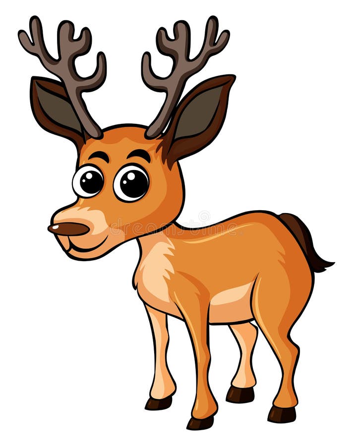 Happy deer expression stock illustration. Illustration of image - 105211095