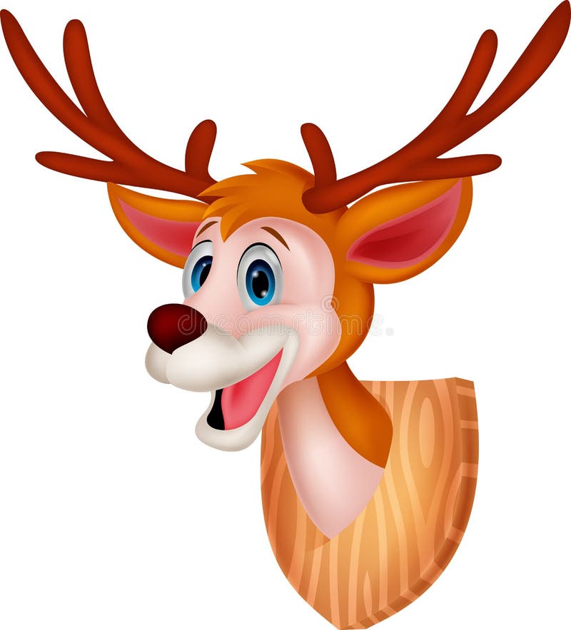 Deer head cartoon stock vector. Illustration of white - 39167290