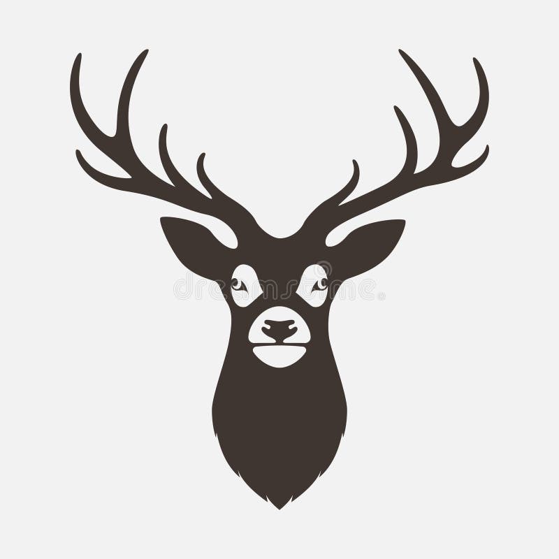 Deer head graphic symbol stock vector. Illustration of forest - 270644212