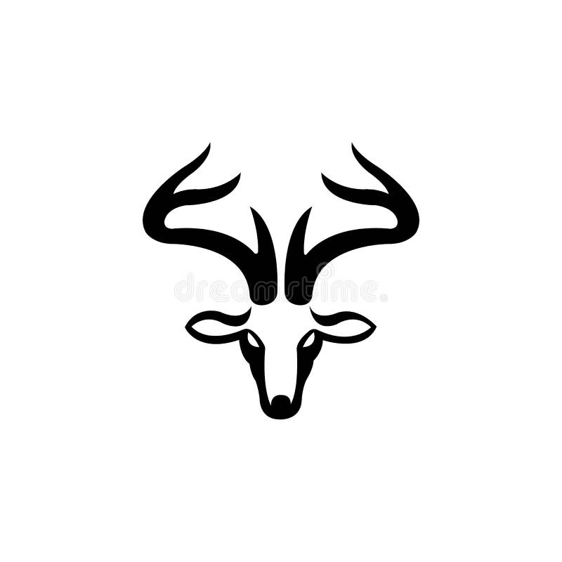 Deer Head Icon Logo Vector Design Template Stock Illustration ...