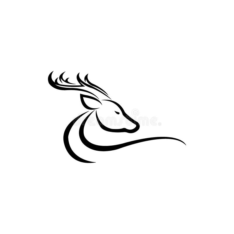 Deer Head Icon Logo Vector Design Template Stock Illustration ...