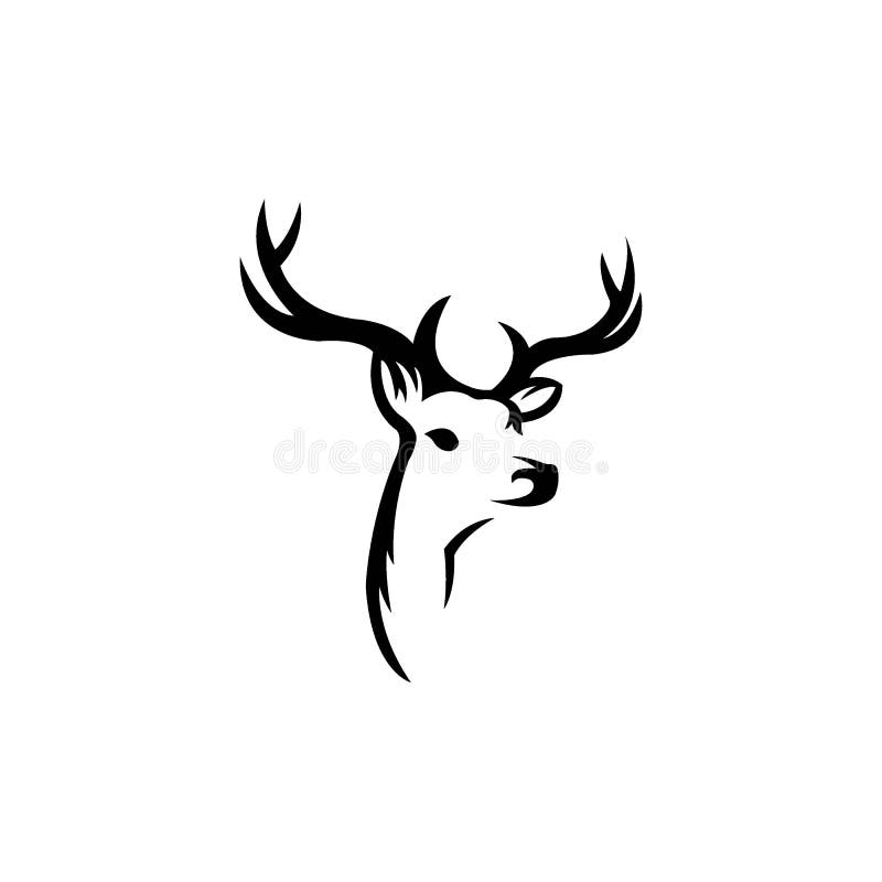 Deer Head Icon Logo Vector Design Template Stock Illustration ...