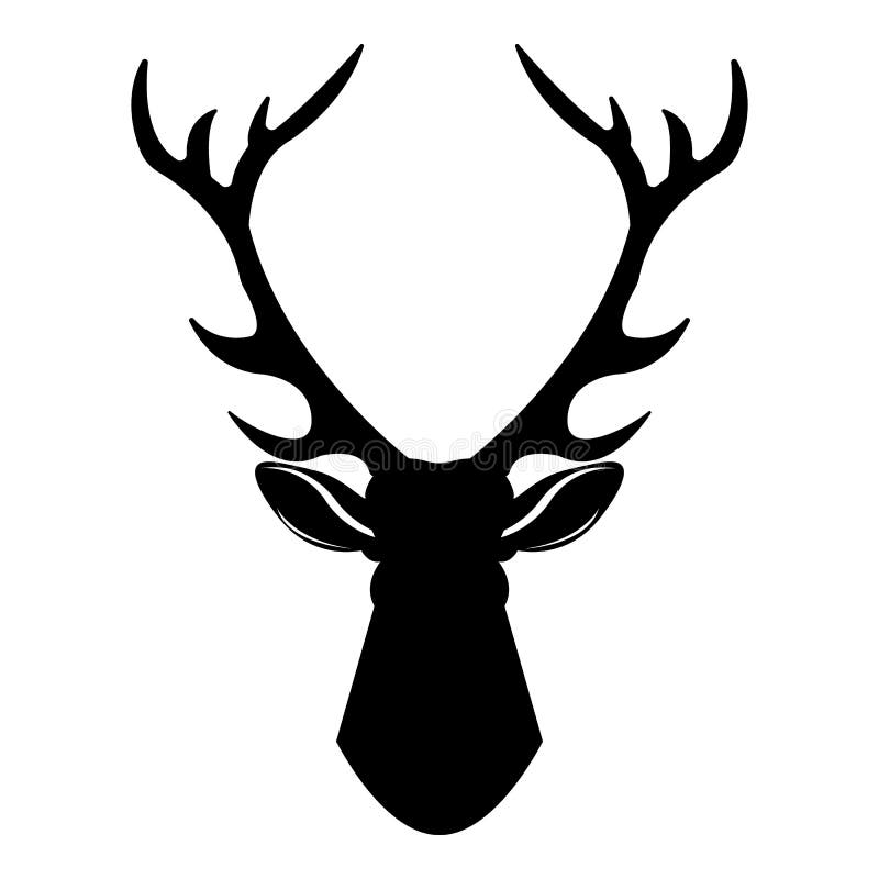 Deer Head Icon, Simple Style Stock Vector - Illustration of head ...