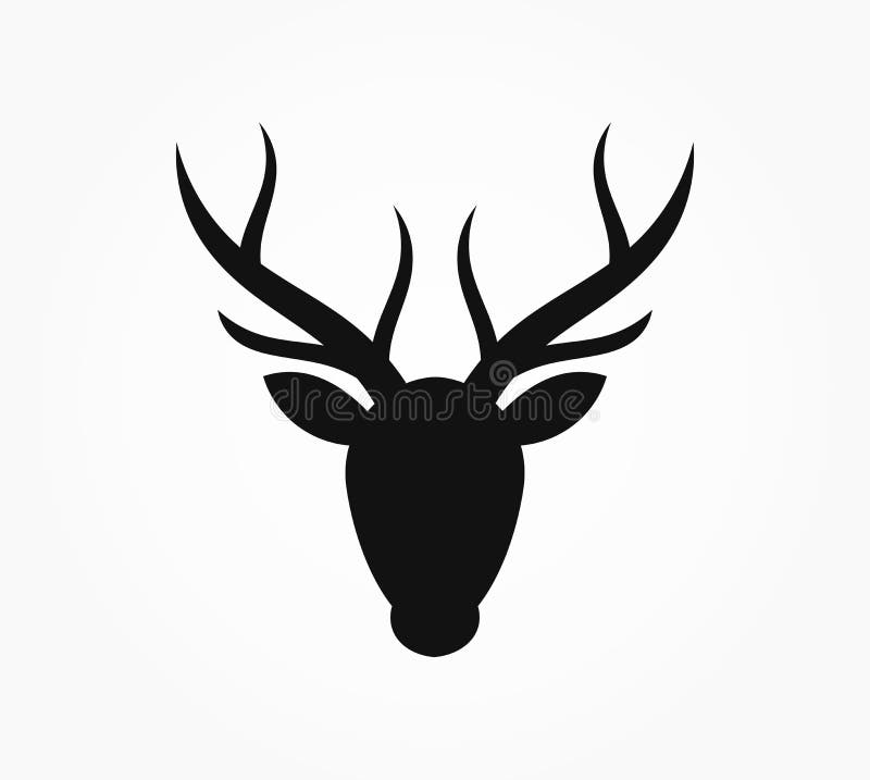 Deer head shape icon stock vector. Illustration of mammal - 241032386