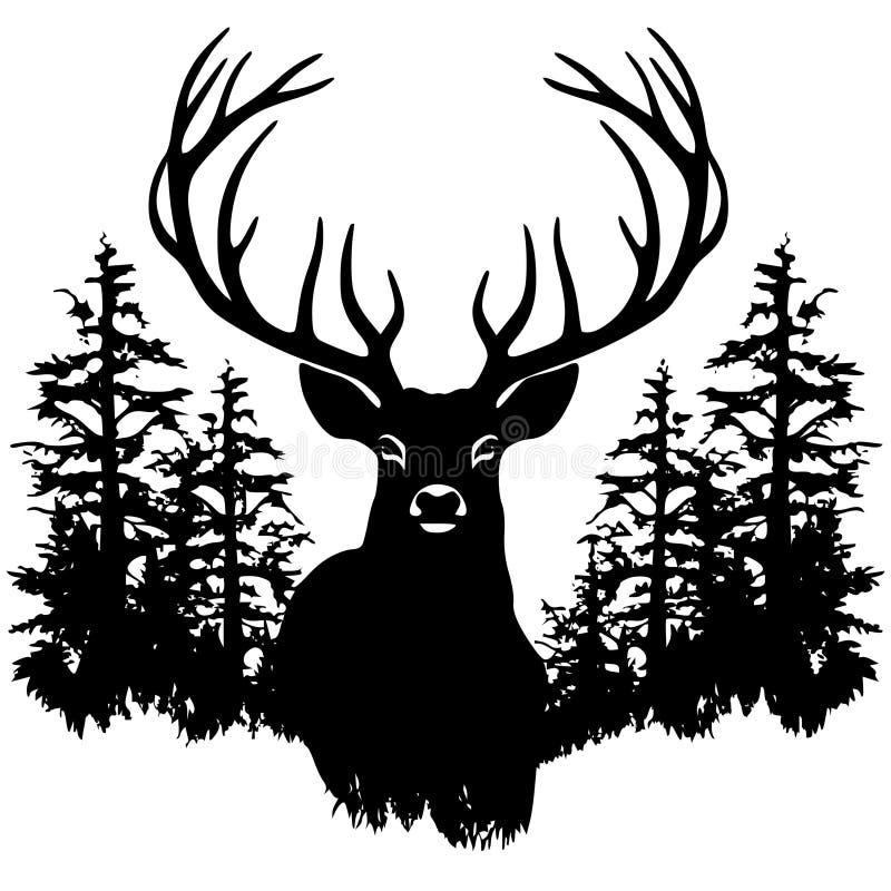 Elk Head Profile Stock Illustrations – 409 Elk Head Profile Stock ...