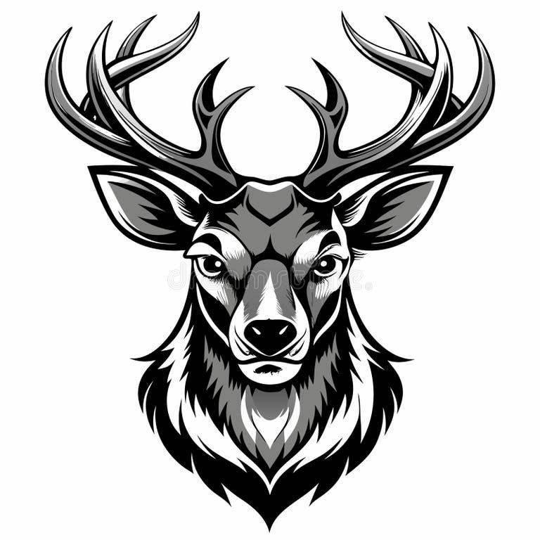 Deer Head Vector Stock Illustrations – 32,000 Deer Head Vector Stock ...