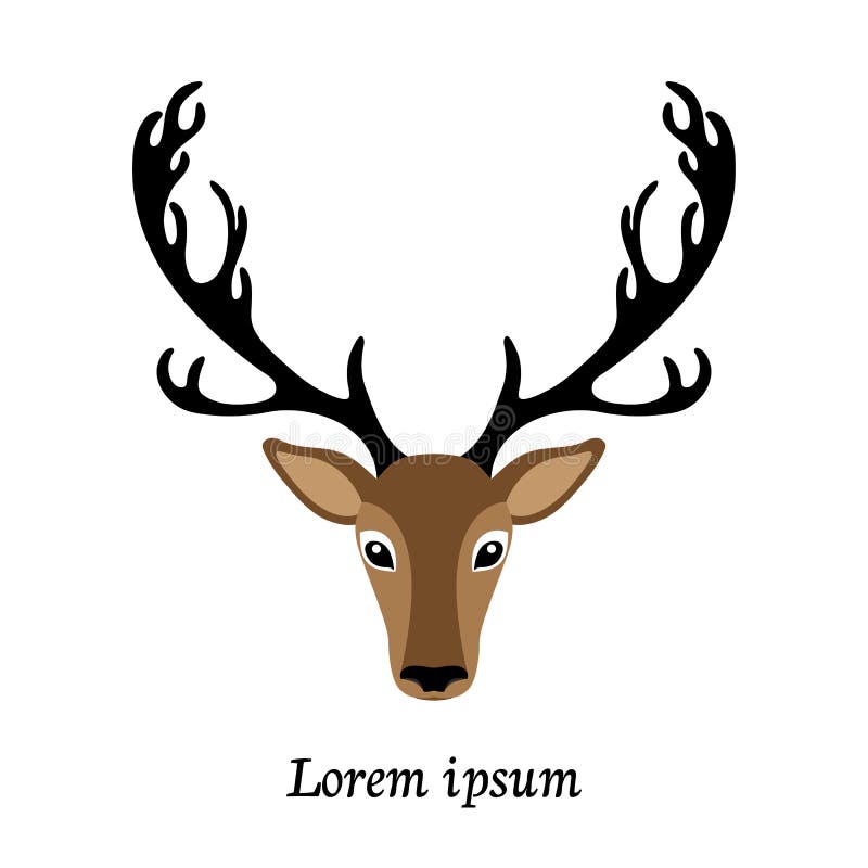 Reindeer Head Vector