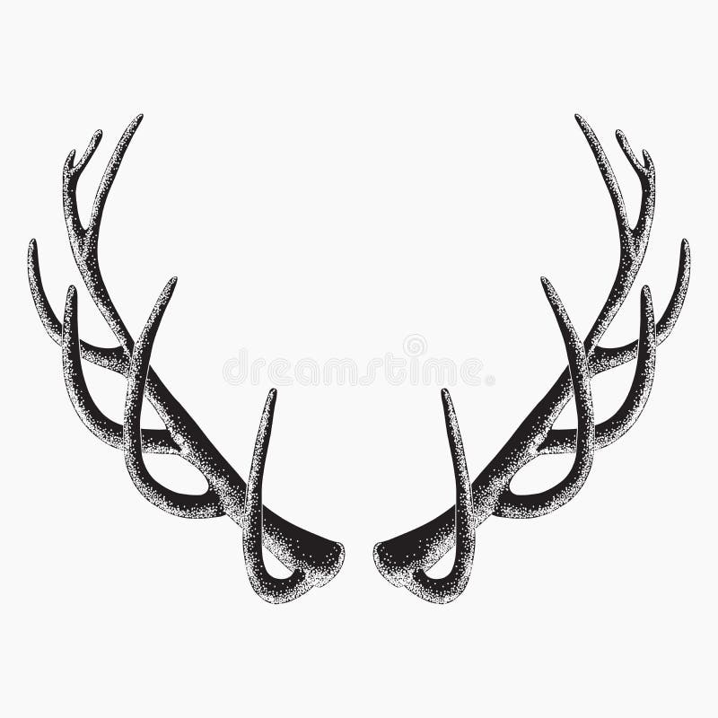 Deer horns stock vector. Illustration of element, deer - 58883286
