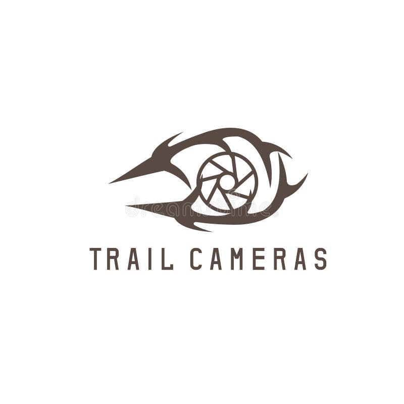 Deer Horns and Trail Camera Vector Design Stock Vector - Illustration ...