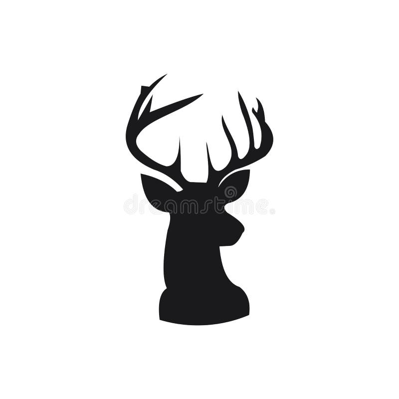 Deer Hunt Logo-mall, Elegant Deer Head-logotyp Utformar Vektor Vektor ...
