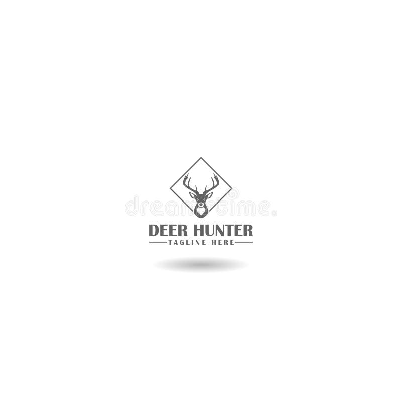 Deer Hunter Logo Template. Set Icons in Color Circle Buttons Stock ...