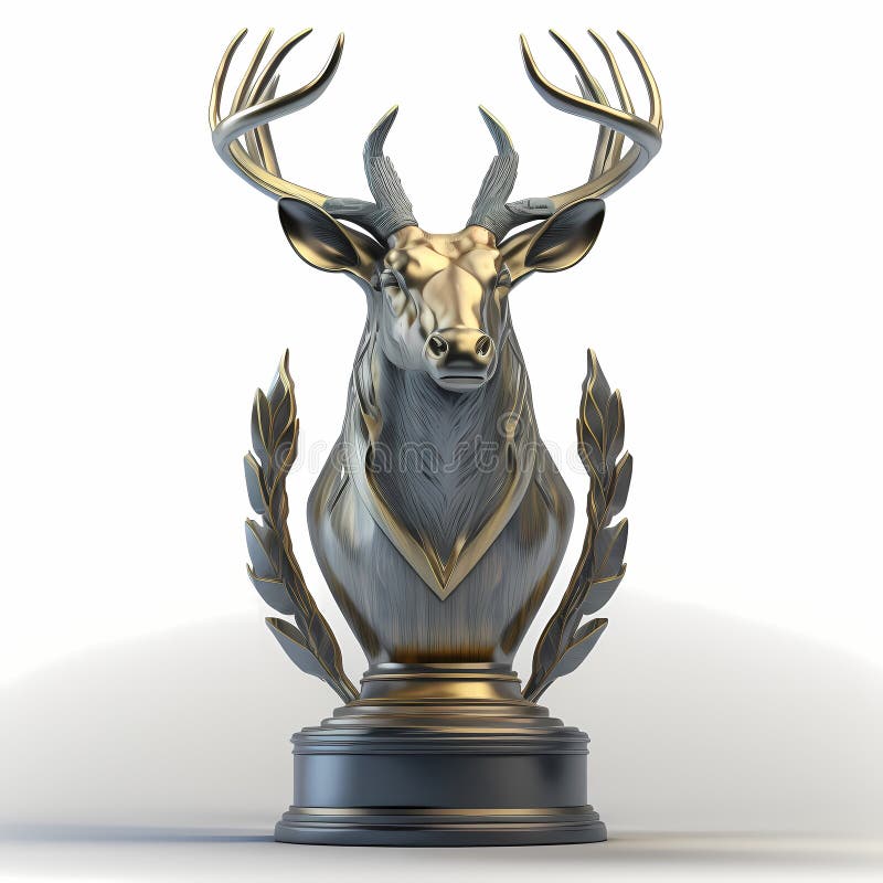 Deer Hunter Trophy. Generative AI Stock Illustration - Illustration of ...