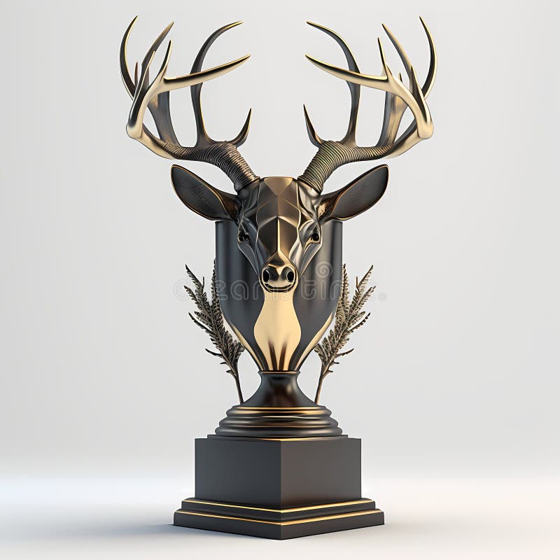 Deer Hunter Trophy. Generative AI Stock Illustration - Illustration of ...