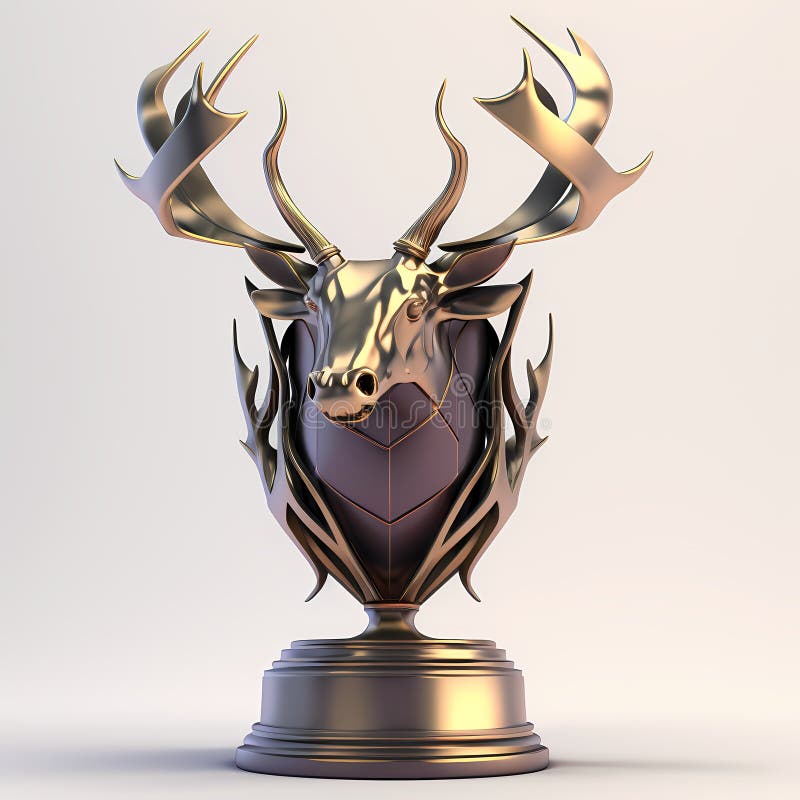 Deer Hunter Trophy. Generative AI Stock Illustration - Illustration of ...