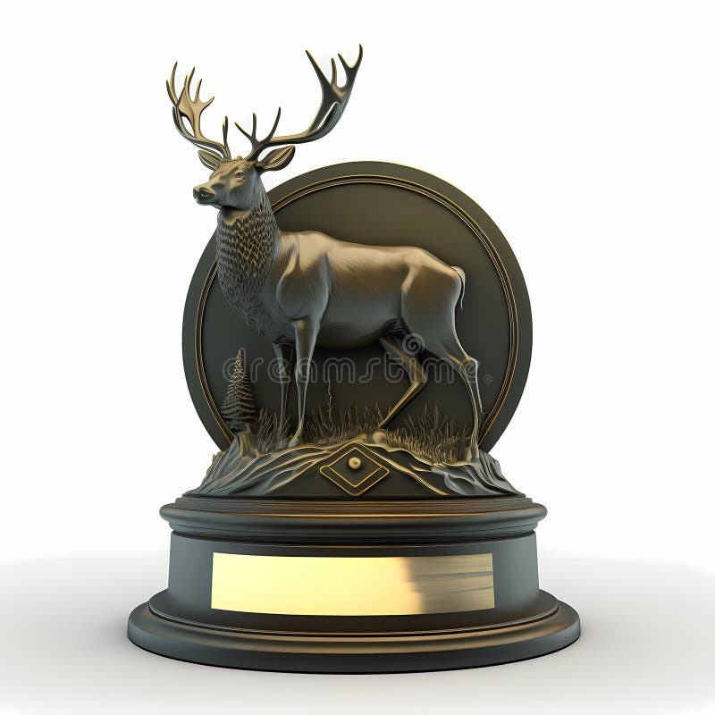 Deer Hunter Trophy. Generative AI Stock Illustration - Illustration of ...
