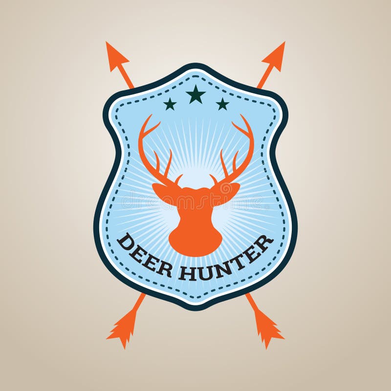 Deer Hunter Design Vector Illustration Stock Vector - Illustration of ...