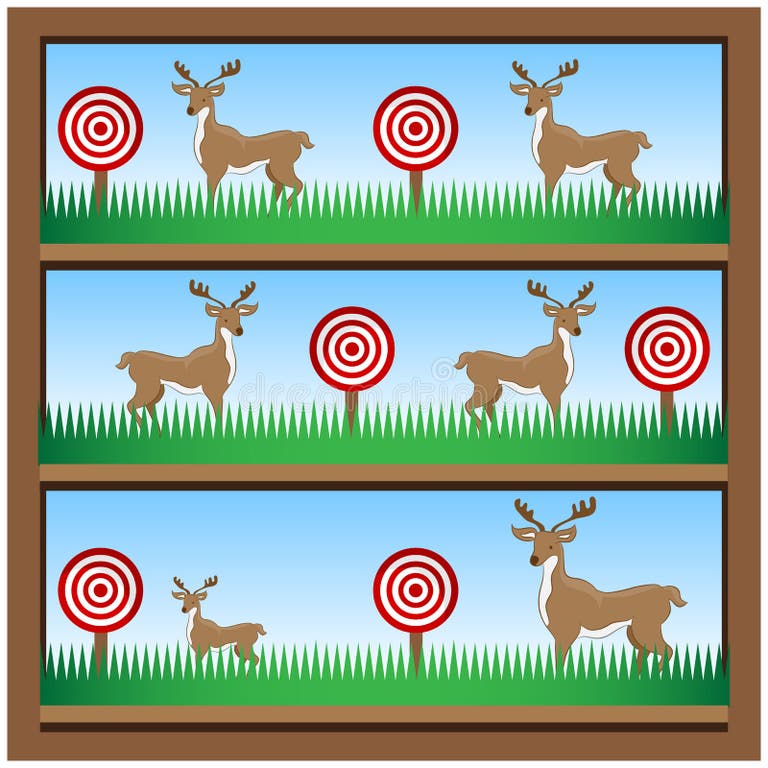 Deer Hunting Shooting Gallery Stock Vector - Illustration of bullseye ...