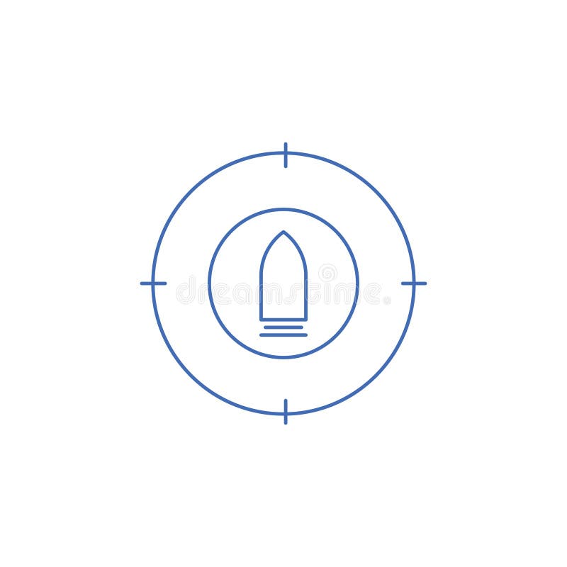 Deer Hunting Target Bullet Icon Vector Stock Vector - Illustration of ...