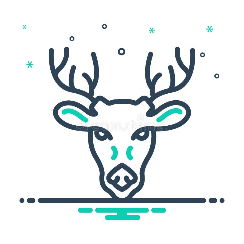 Mix Icon for Deer, Animal and Antler Stock Vector - Illustration of ...