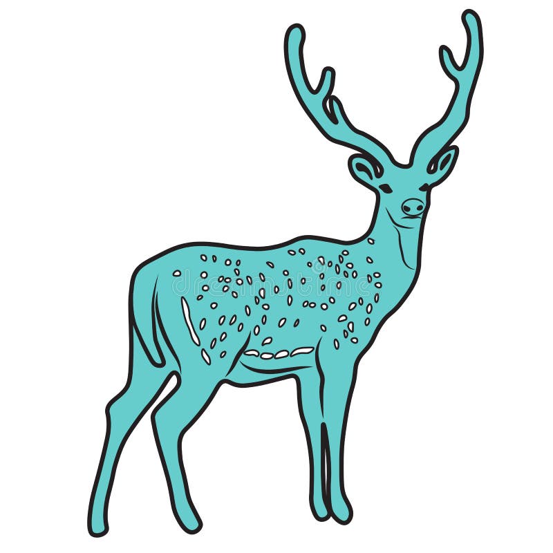 Deer Lined Animal stock illustration. Illustration of wild - 289569133