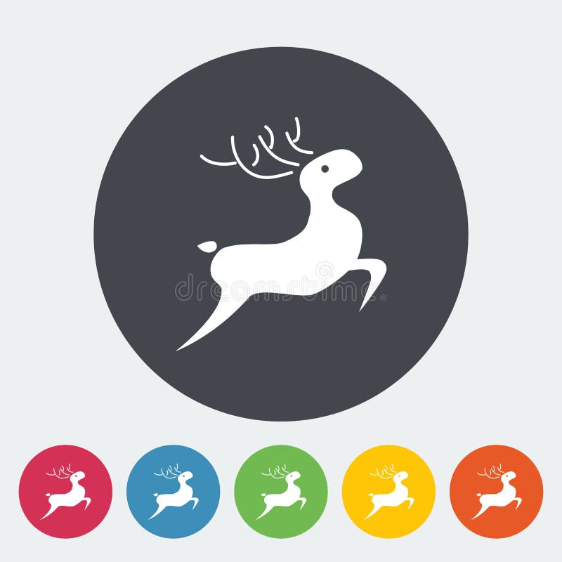 Deer icon stock vector. Illustration of nature, painting - 107465032