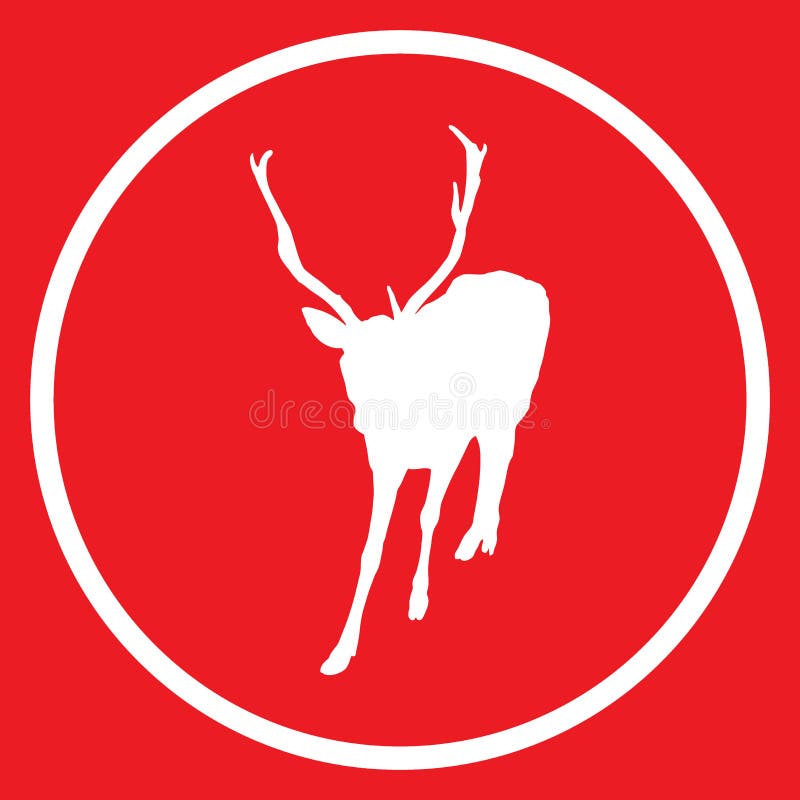 Deer icon stock vector. Illustration of decoration, sign - 79839525