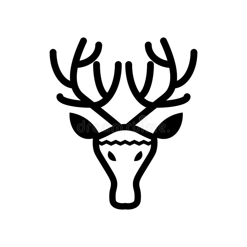 Deer Sign Icon Vector Sign and Symbol Isolated on White Background ...
