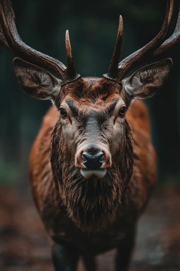 Deer with large horns stock photo. Image of wildlife - 376187590