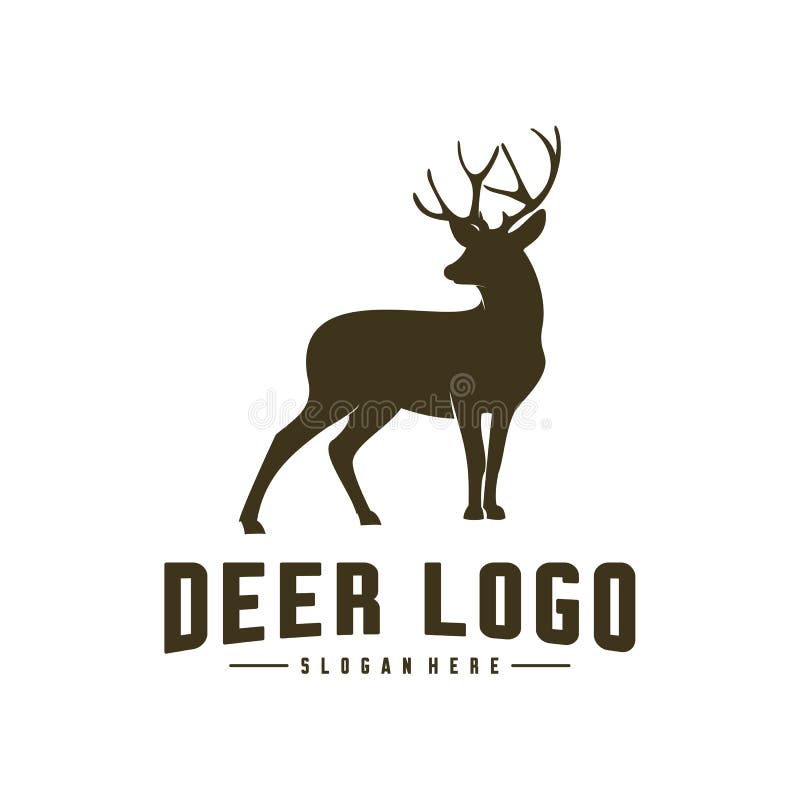 Deer Logo Design Icon Symbol. Deer Vector Stock Vector - Illustration ...