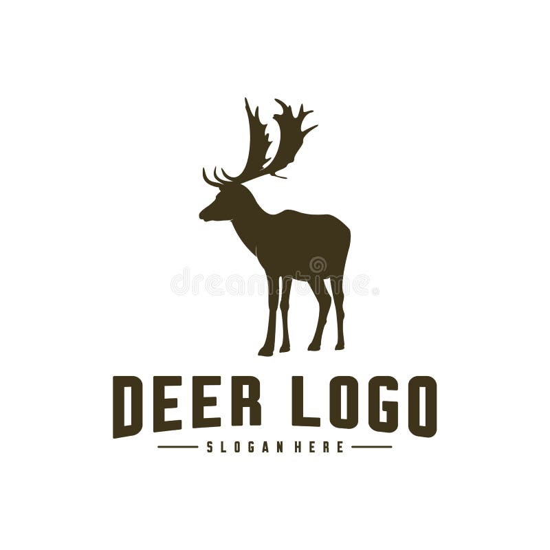 Deer Logo Design Icon Symbol. Deer Vector Stock Vector - Illustration ...