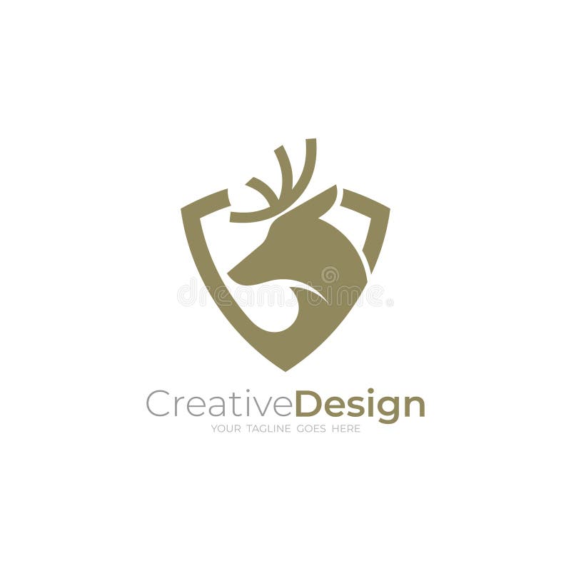 Creative Deer Shield Logo Stock Illustrations – 219 Creative Deer ...