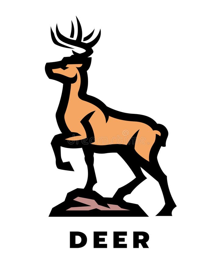 Deer logo, symbol. stock vector. Illustration of mammal - 340299835