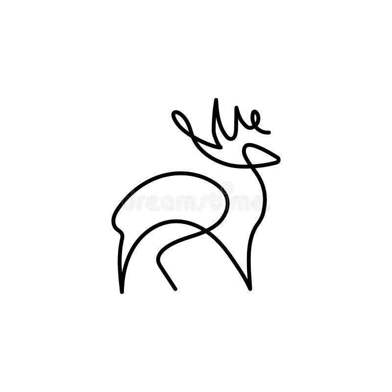 Deer One Line Stock Illustrations – 870 Deer One Line Stock ...
