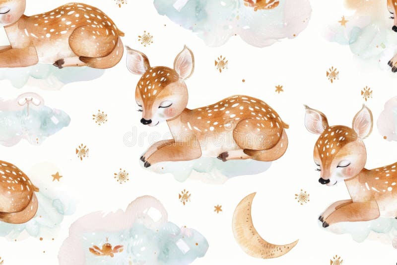 Deer pattern on cloud stock photo. Image of creative - 370812970