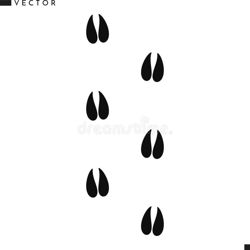 Deer paw prints stock illustration. Illustration of flat - 377899337