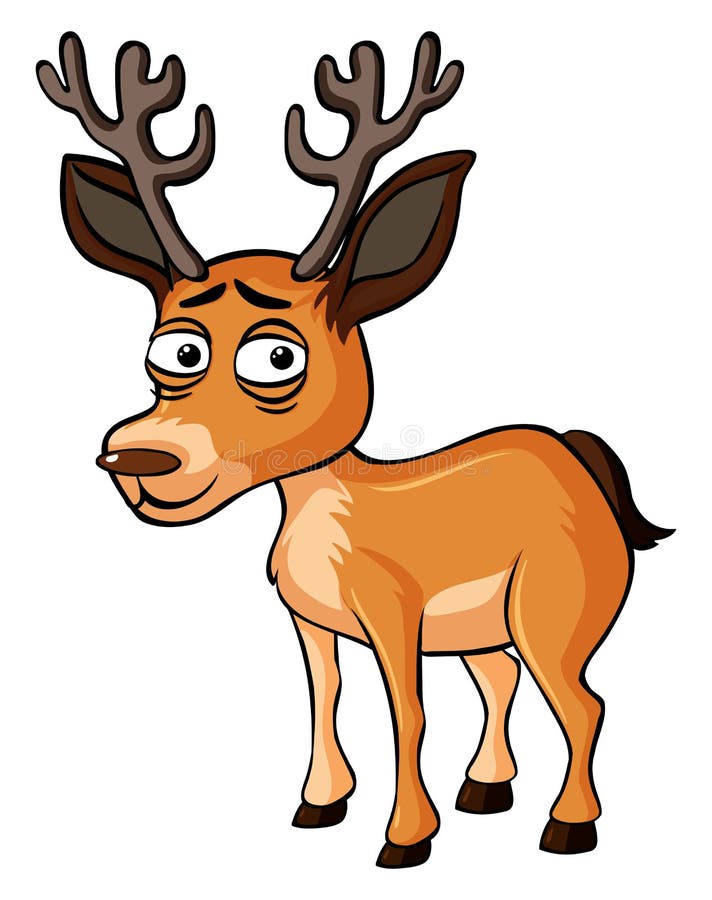 Sad Cartoon Deer stock vector. Illustration of unhappy - 47477498