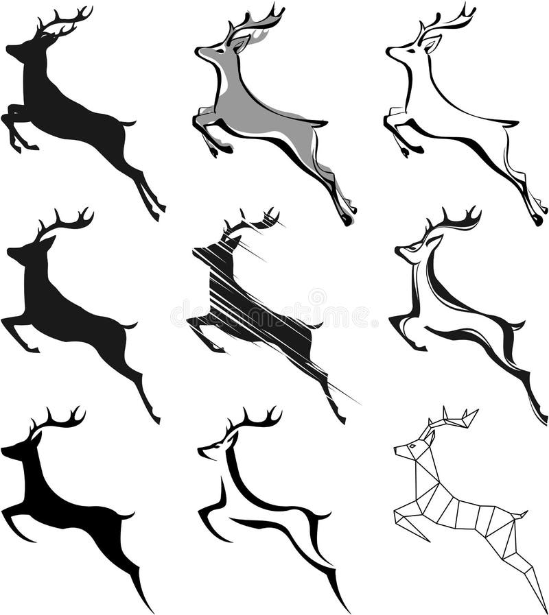 Deer Leap Stock Illustrations – 107 Deer Leap Stock Illustrations ...