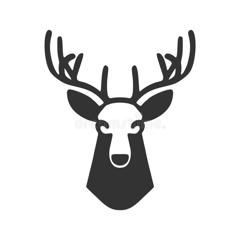 Deer Symbol - Vector Illustration Stock Vector - Illustration of horns ...