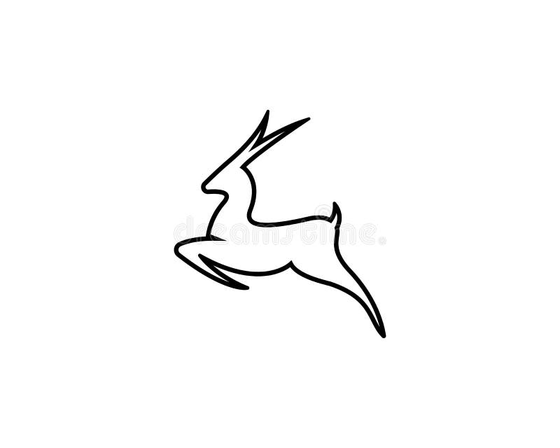 Deer symbol illustraation stock vector. Illustration of horned - 170972815