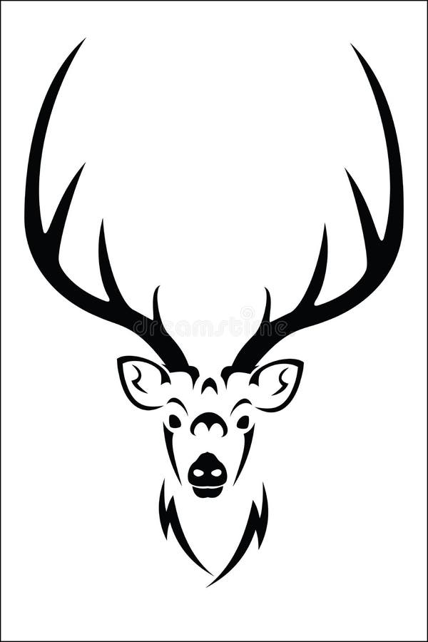 Deer Symbol - Vector Illustration Stock Vector - Illustration of horns ...