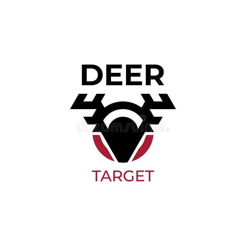 Deer Target Logo, Simple and Modern. Stock Vector - Illustration of ...