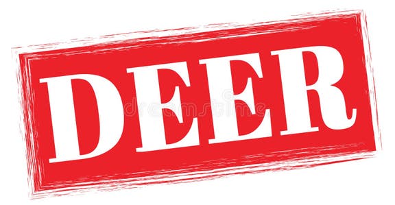 DEER Text Written on Red Stamp Sign Stock Illustration - Illustration ...