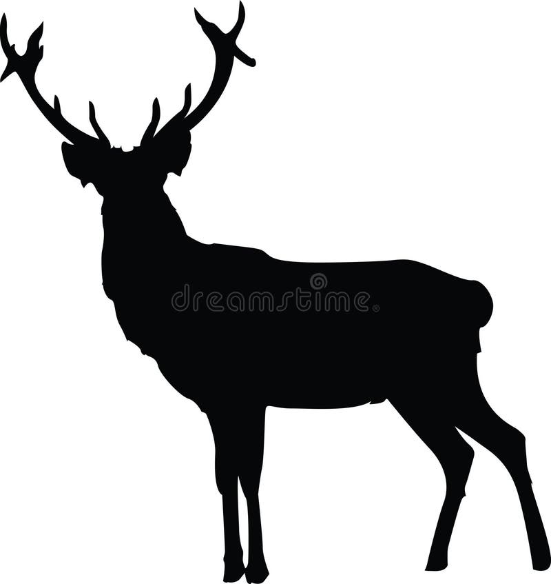 Doe stock vector. Illustration of silhouette, vector - 34880135
