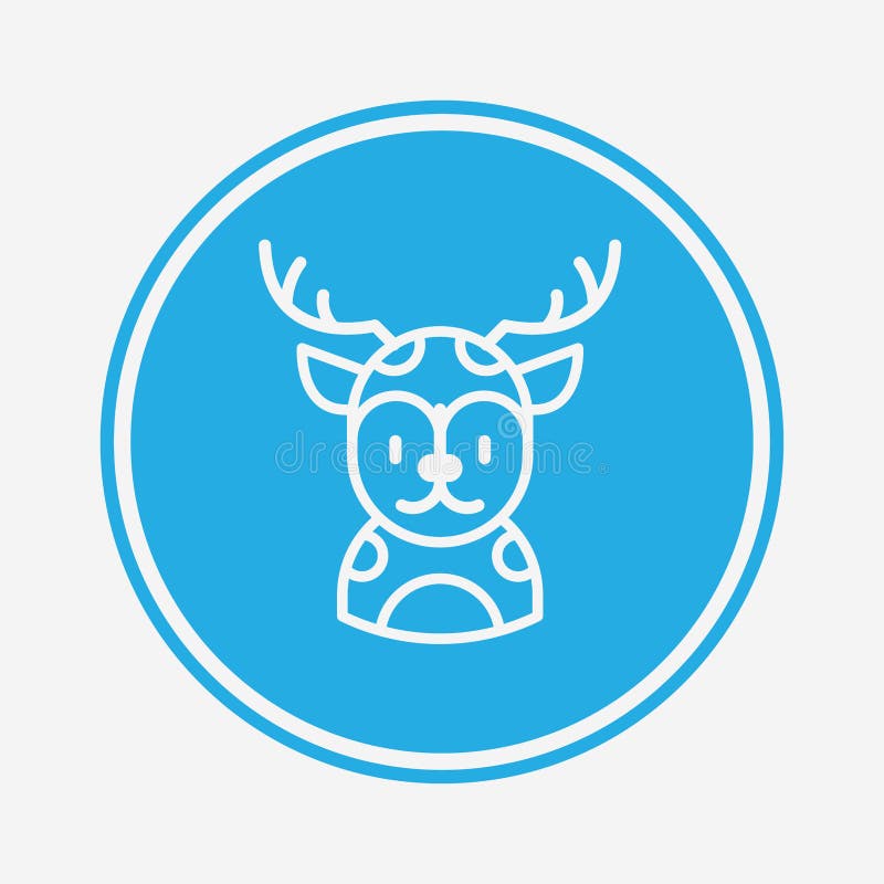 Deer Vector Icon Sign Symbol Stock Illustration - Illustration of ...