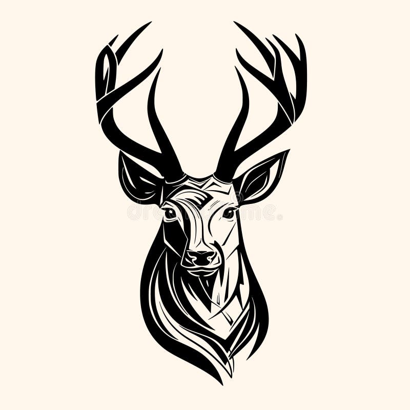 Deer Vector for Logo or Icon, Drawing Elegant Minimalist Style,abstract ...