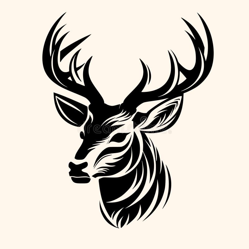 Deer Vector for Logo or Icon, Drawing Elegant Minimalist Style,abstract ...