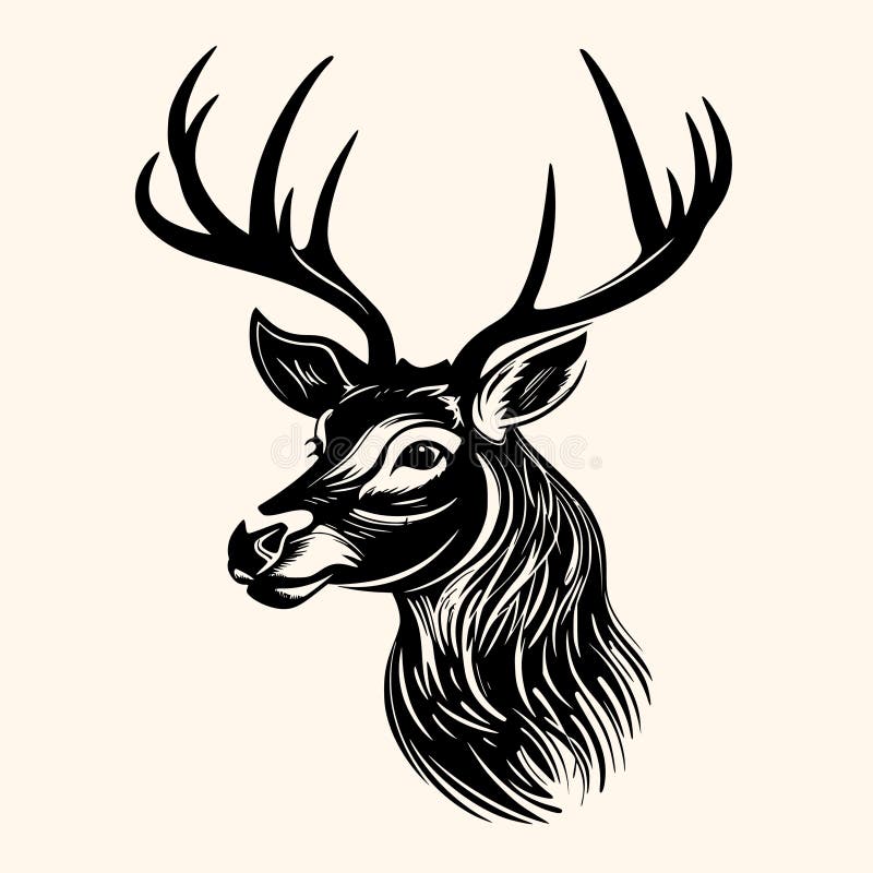 Deer Vector for Logo or Icon, Drawing Elegant Minimalist Style,abstract ...